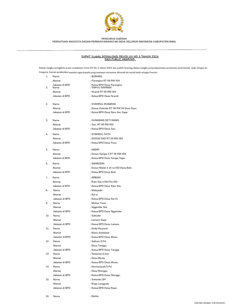Peserta Sosialisasi Uu No 3 Tahun 2024 1 Pdf