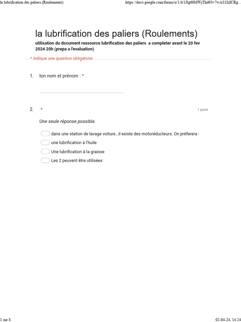 La Lubrification Des Paliers (Roulements) | PDF