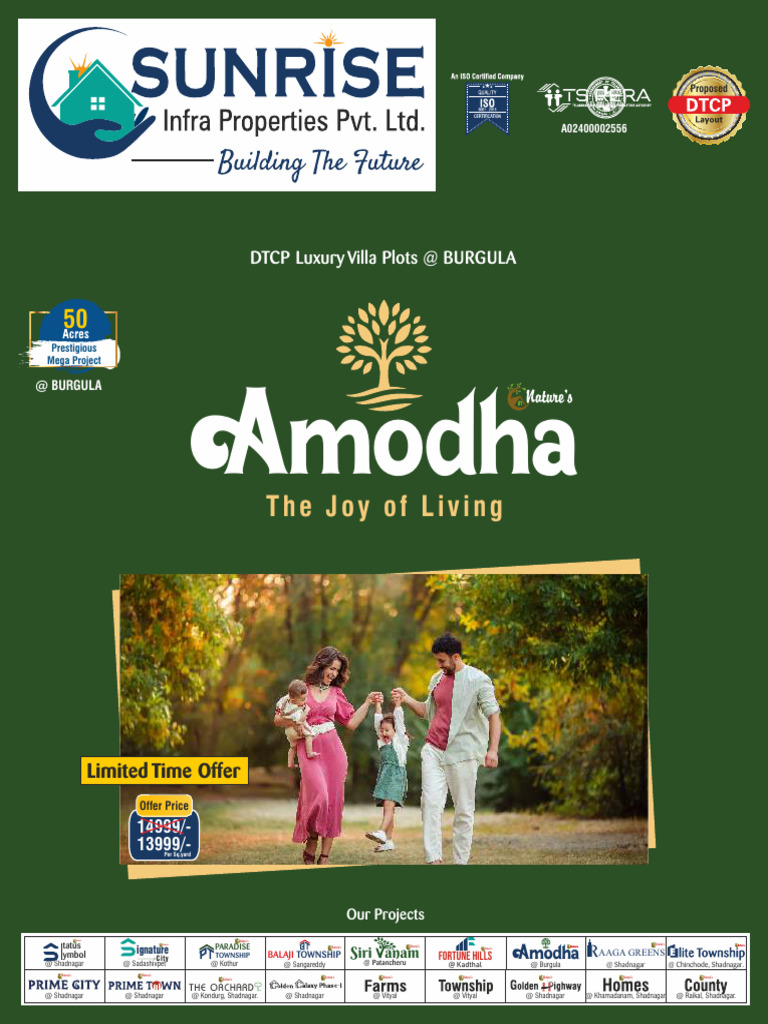 Sunrise Amodha Prime & Prestige Infra | PDF
