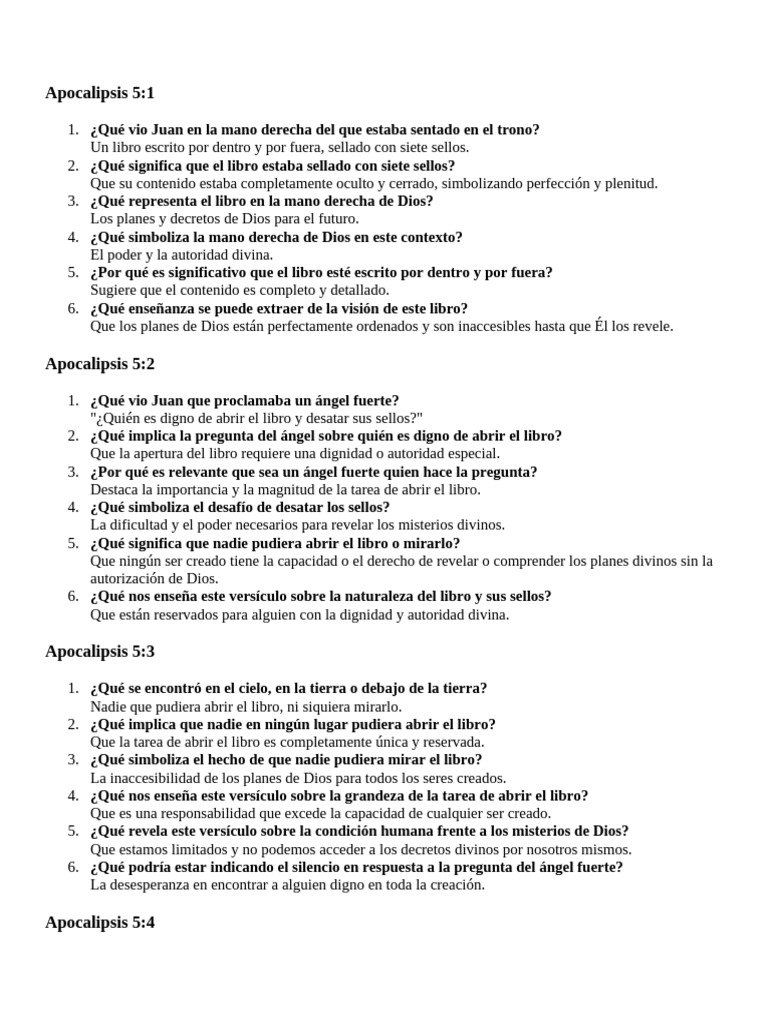 Apocalipsis 5 | PDF | Cordero de Dios | Cristo (título)