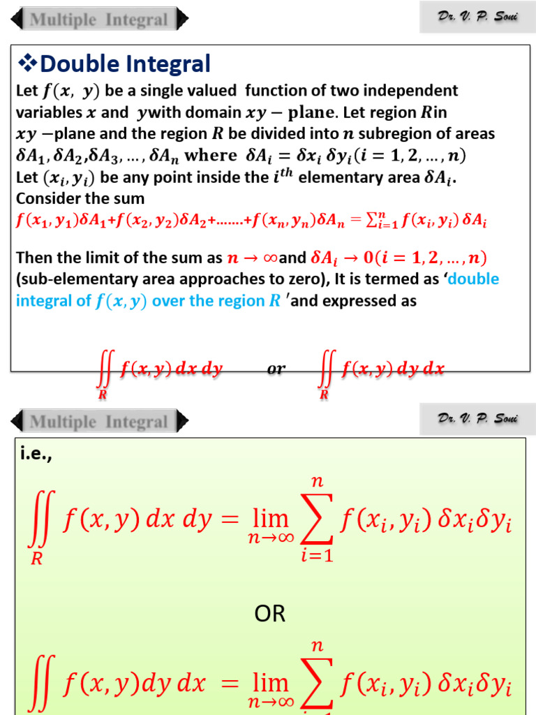 Multiple Integral (Part - 1) | PDF