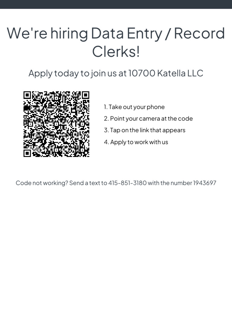 Homebase Hiring QR Poster | PDF