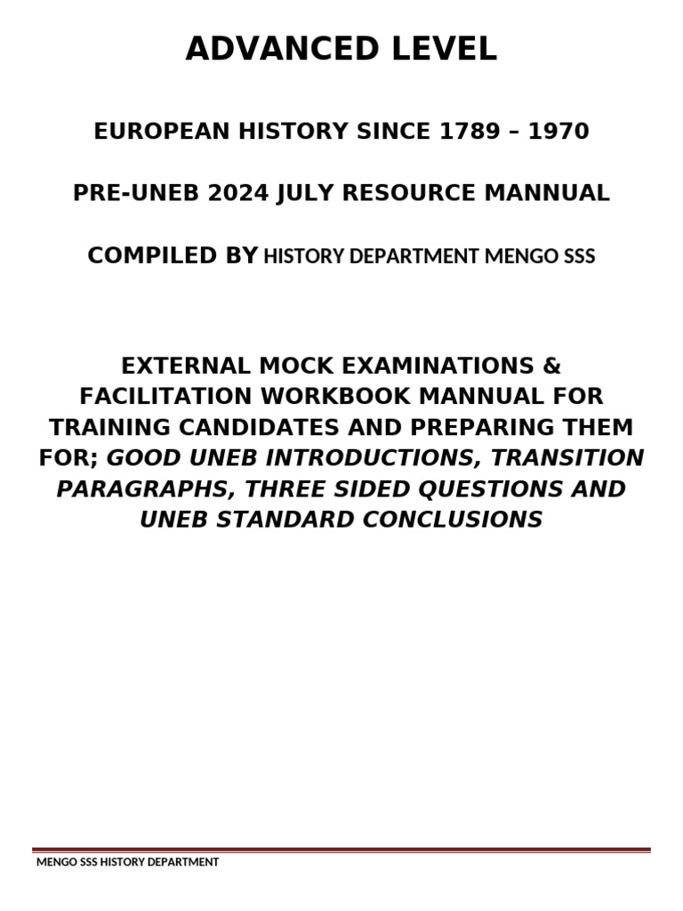 European History Since Workbook | PDF | International Relations | Global Politics