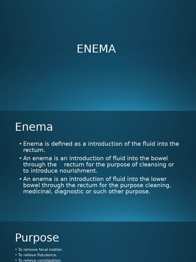 ENEMA | PDF