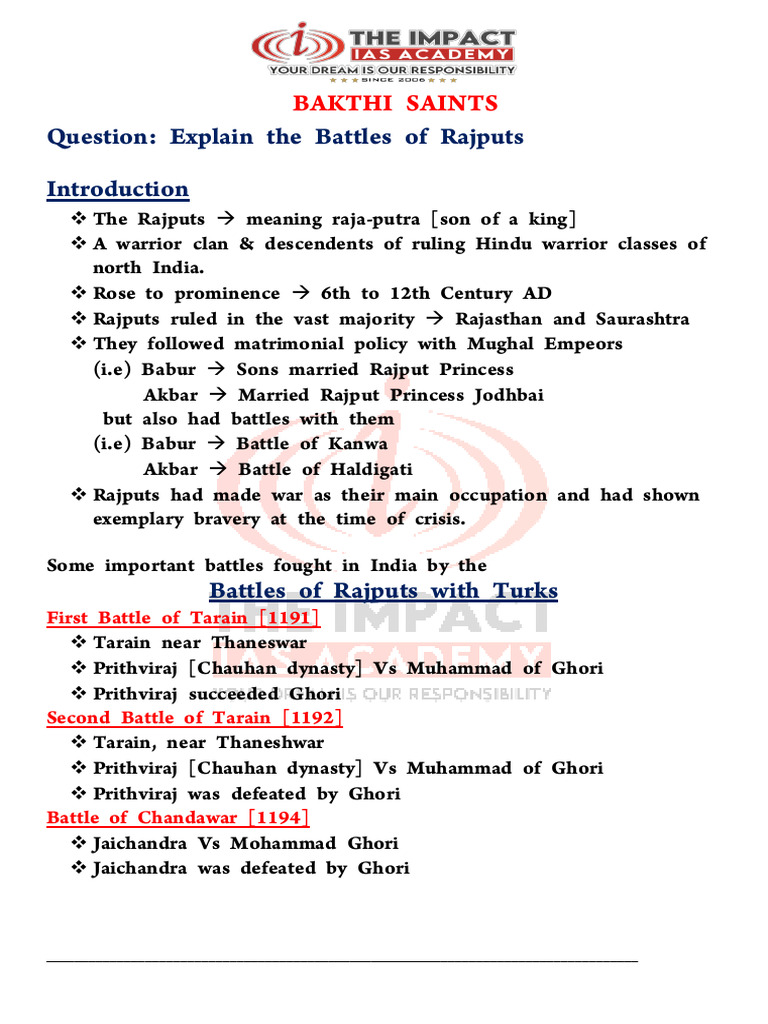 Rajputs Sample | PDF