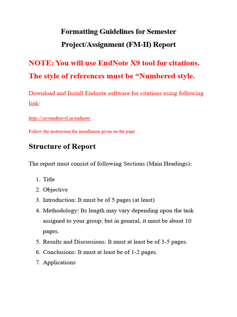 2k23 Formatting Guidelines For Semester Project Report | PDF 2k23 Formatting Guidelines For Semester Project Report | PDF
