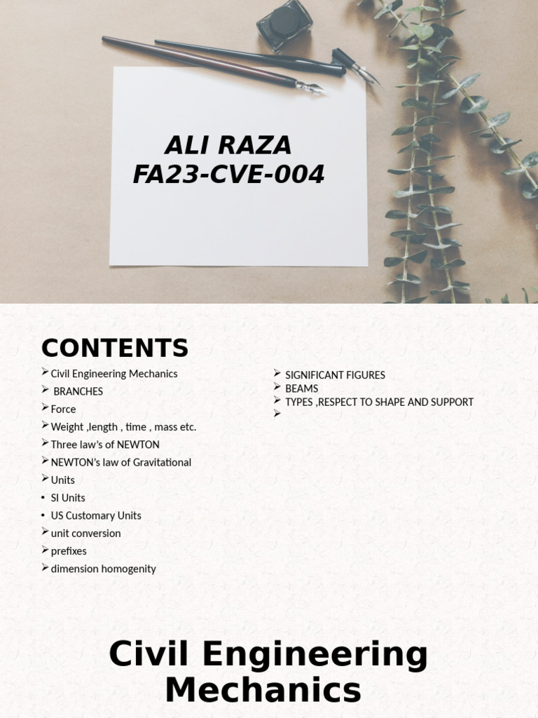 Mechanics Presentation | PDF