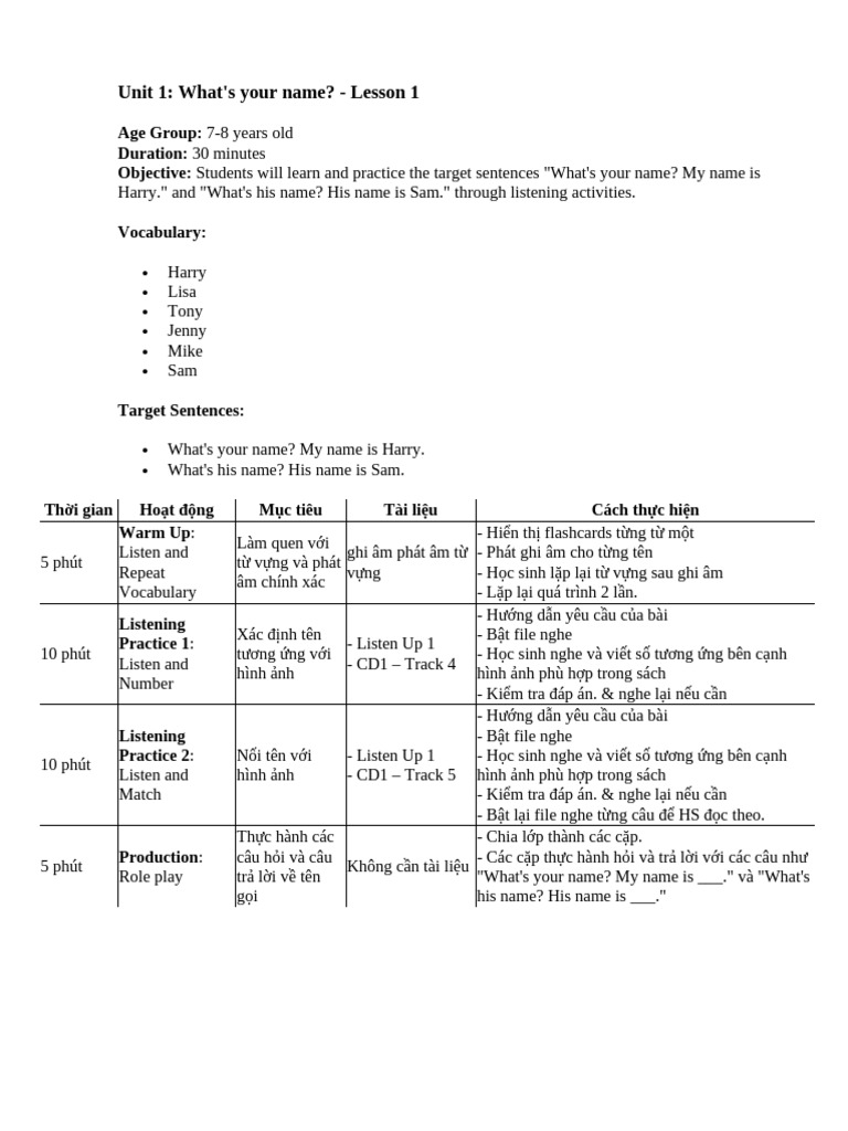 Listen Up 1 | PDF