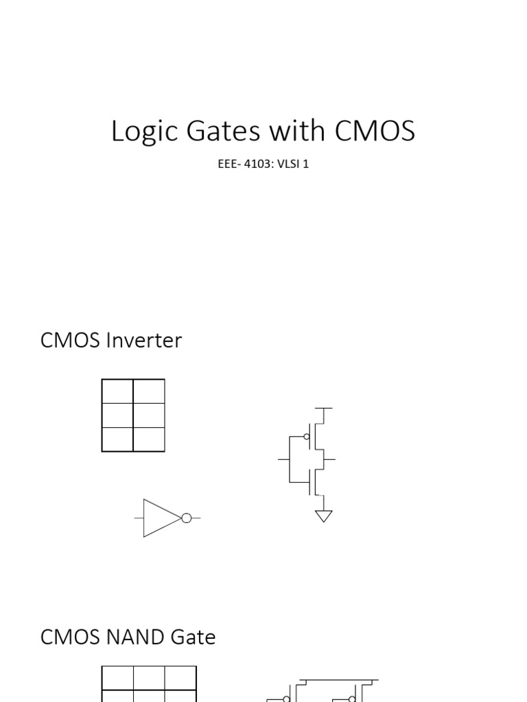 Logic Gates With Cmos Final Pdf