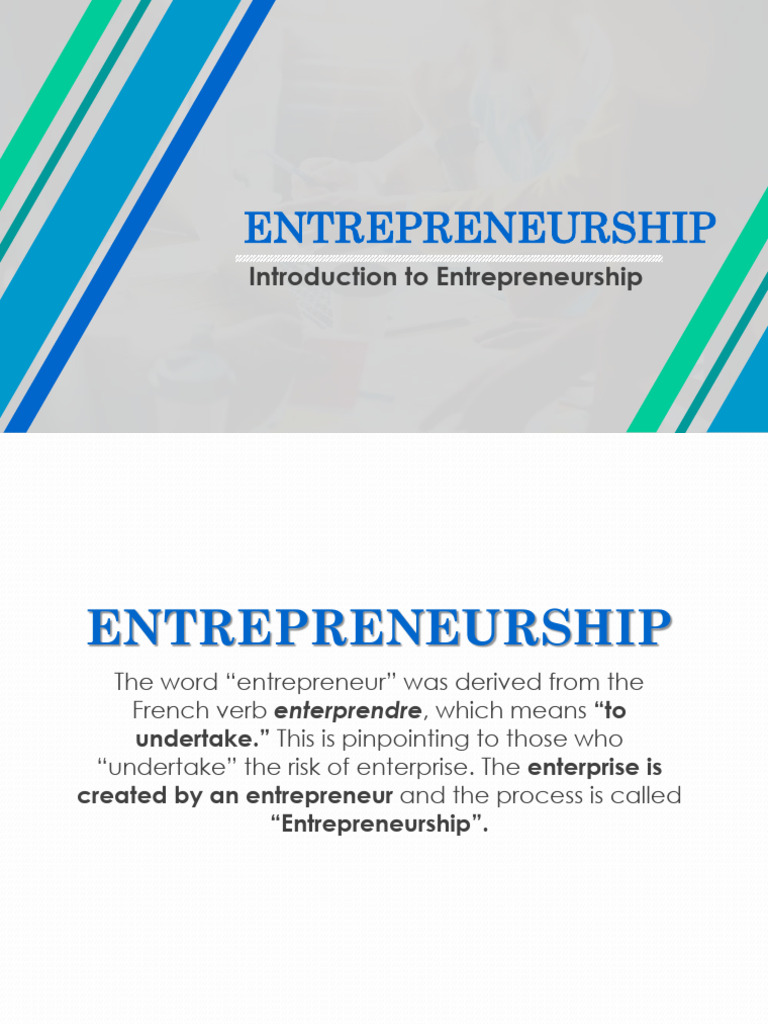 Q1 Lesson 1 - Intro To Entrep | PDF