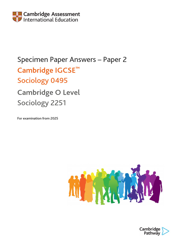 0495 Specimen Paper Answers Paper 2 (For Examination From 2025) | PDF
