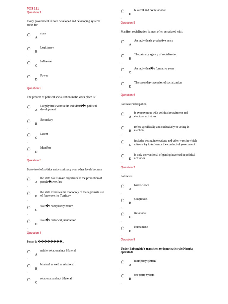 POS 111 CA 2017 | PDF