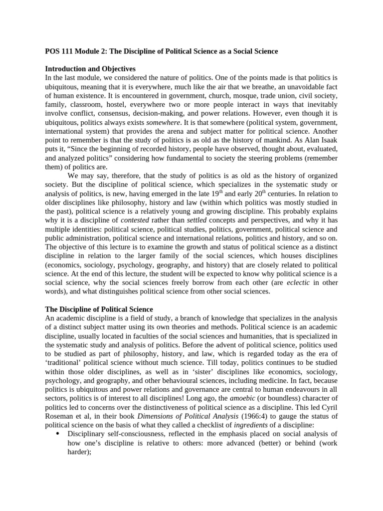 Understanding Political Science Basics | PDF | Social Sciences | Politics