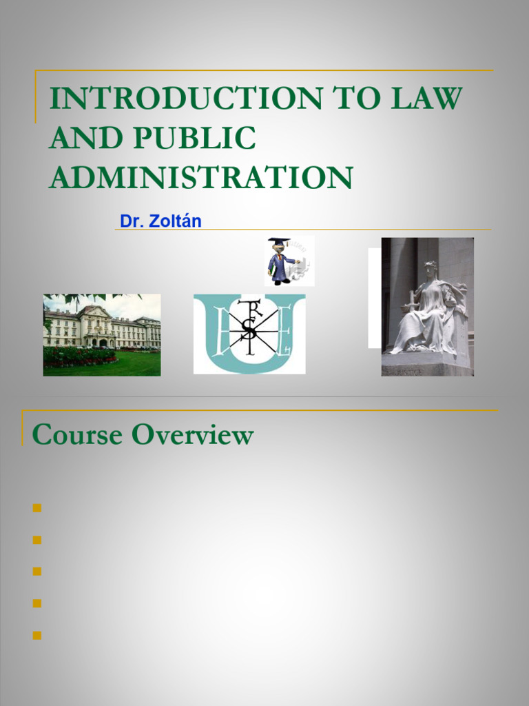 Introduction To Law and Public Administration | PDF