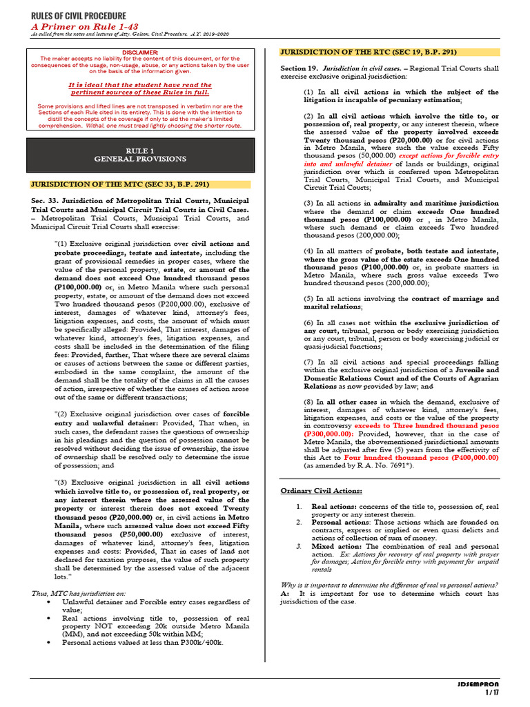 A Primer On Rule 1-43, Rules of Civil Procedure | PDF