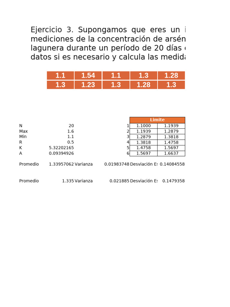Ejercicios de Varianza y Deviacion Estandar | PDF
