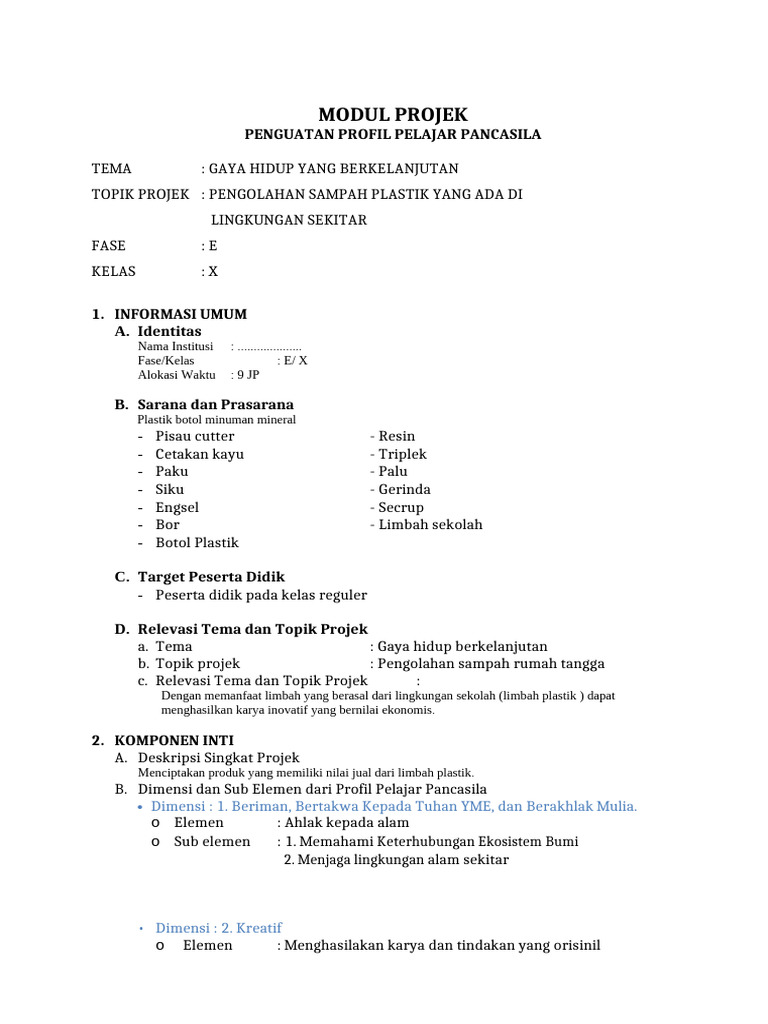 12 Modul Proyek | PDF
