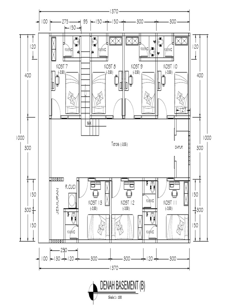 Denah Basement (B) : KM/WC KM/WC KM/WC KM/WC | PDF