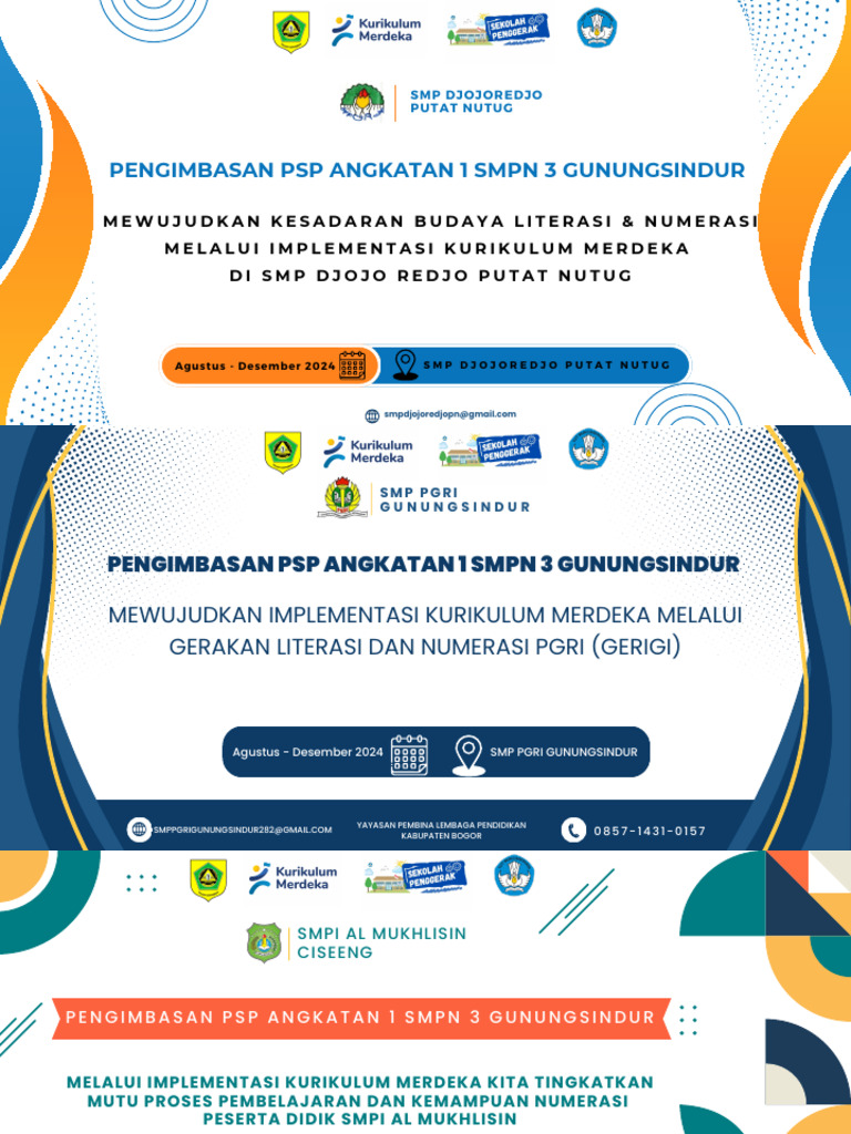 Spanduk Acara Sosialisasi Modern Biru Putih Oranye | PDF