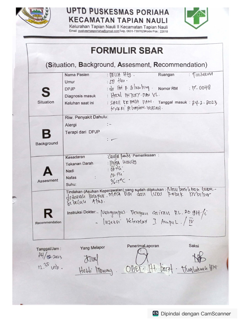 3.3.1.2 SBAR Rujukan | PDF