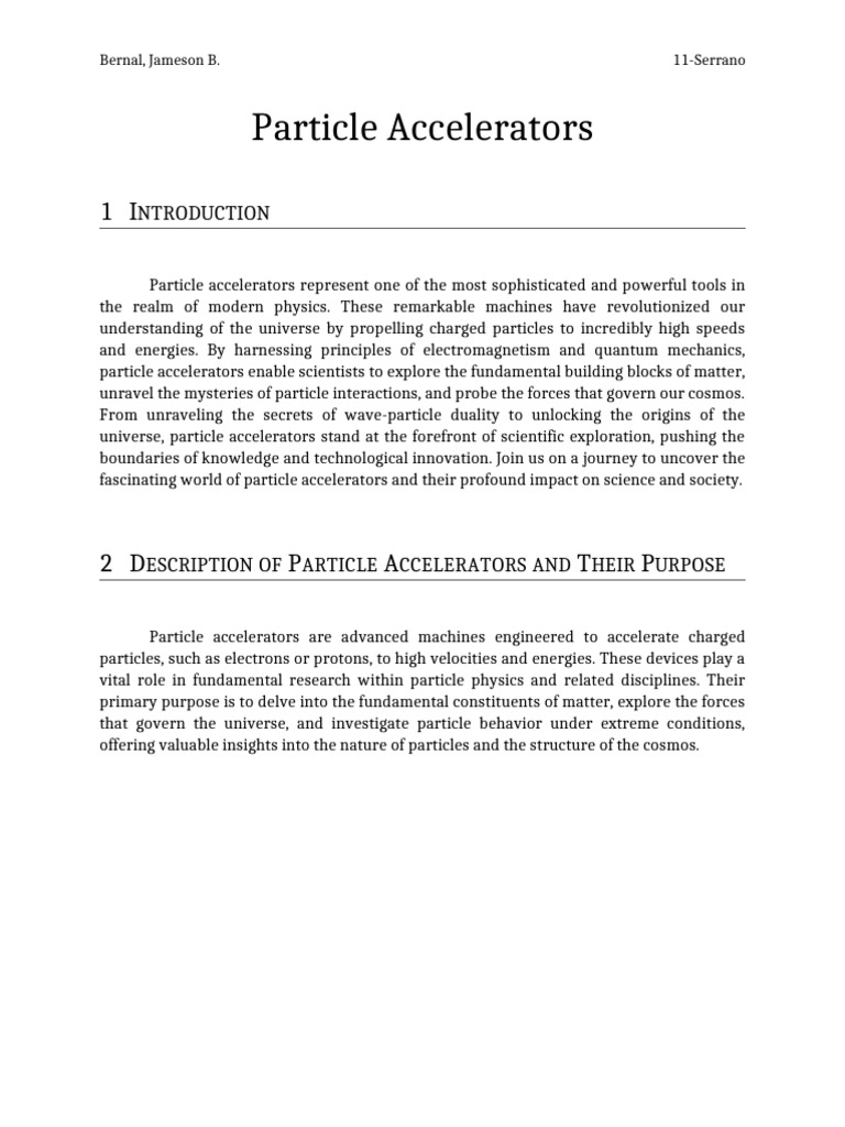 Particle Accelerators | PDF