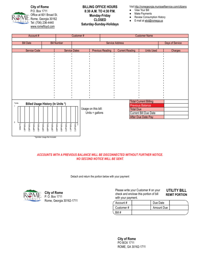 Rome Template of Bill (PDF) | PDF