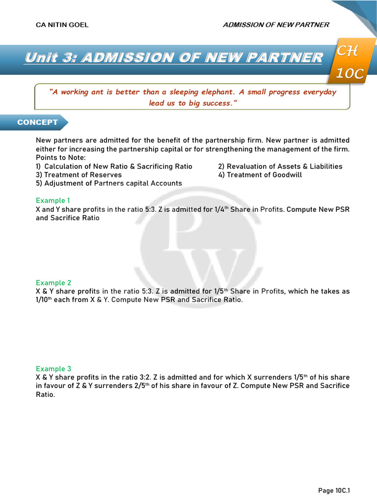 E-Book - Admission of New Partner | PDF