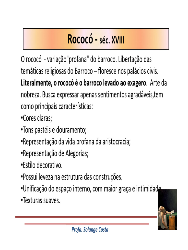 Aula6 - Rococo - Romantismo (Modo de Compatibilidade) | PDF