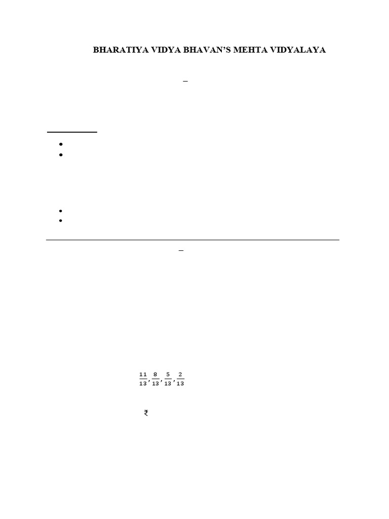 Sample Paper Maths Class 3 (2021-22) | PDF