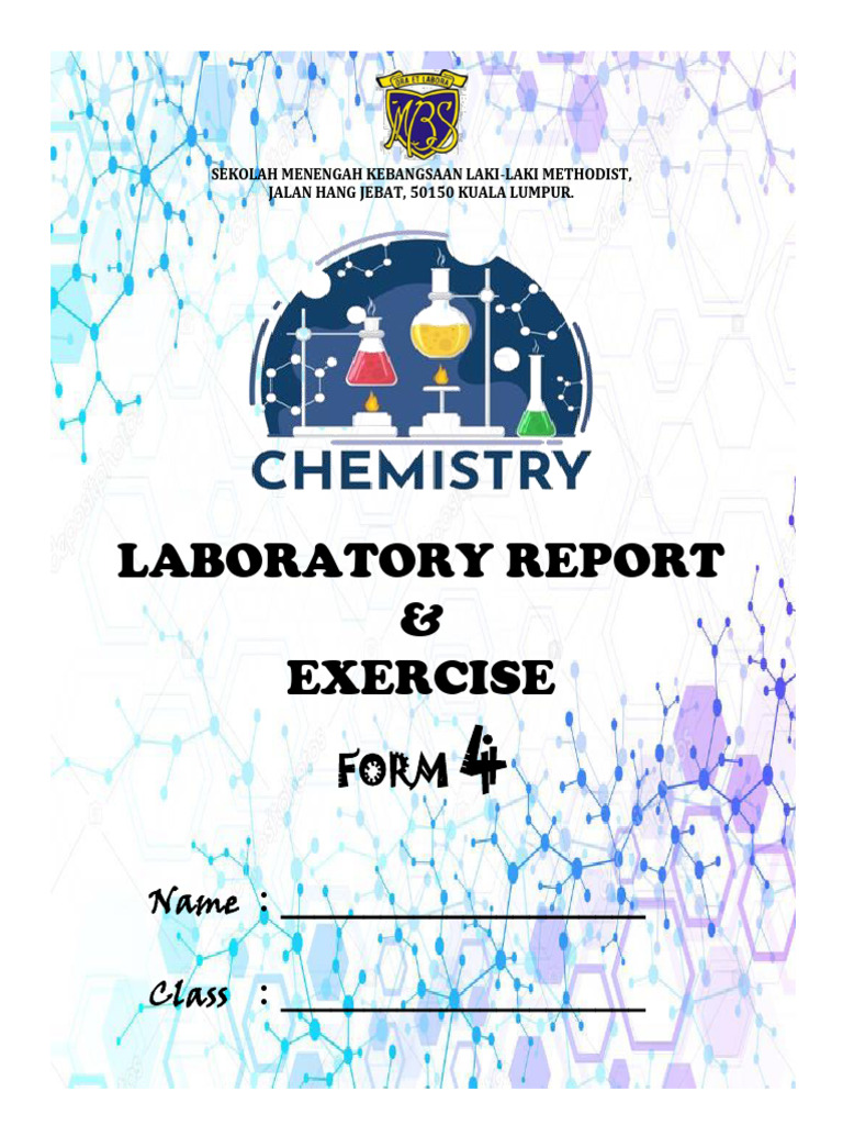 CHEM F4 Laboratory Report & Exercise Cover | PDF