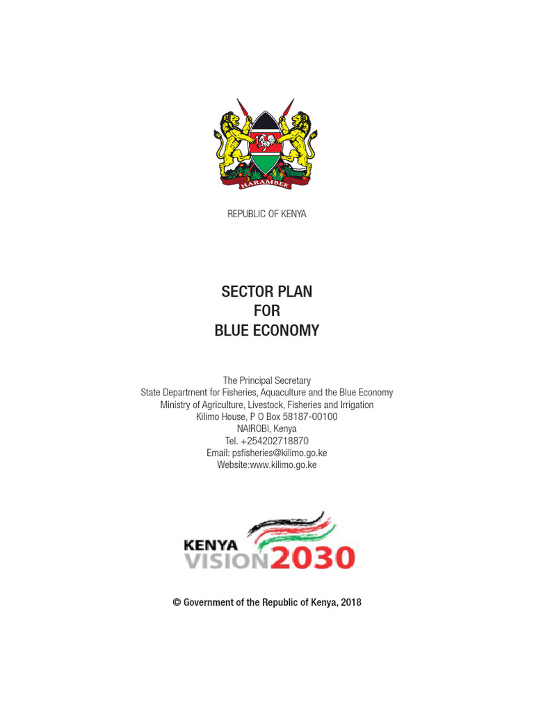 Sector Plan For Blue Economy 2018 2022 | PDF