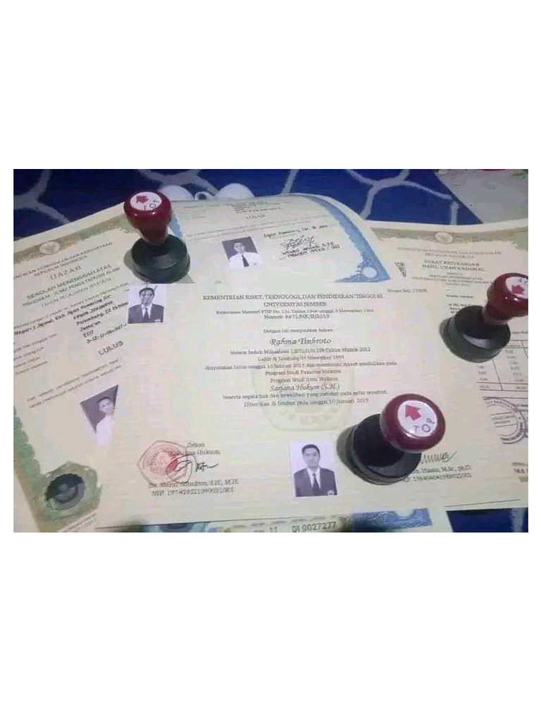 Contoh Ijazah s1 s2 d1 d3 | PDF