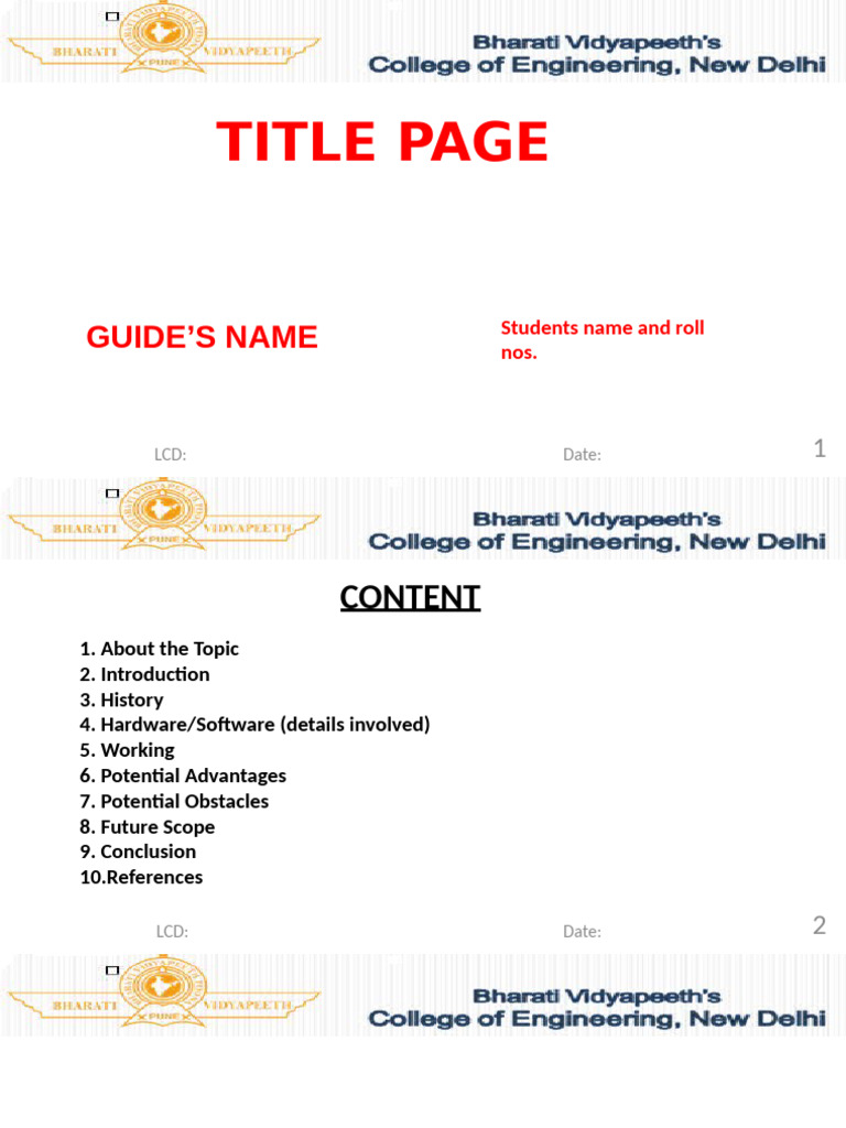 LCD PPT Format | PDF