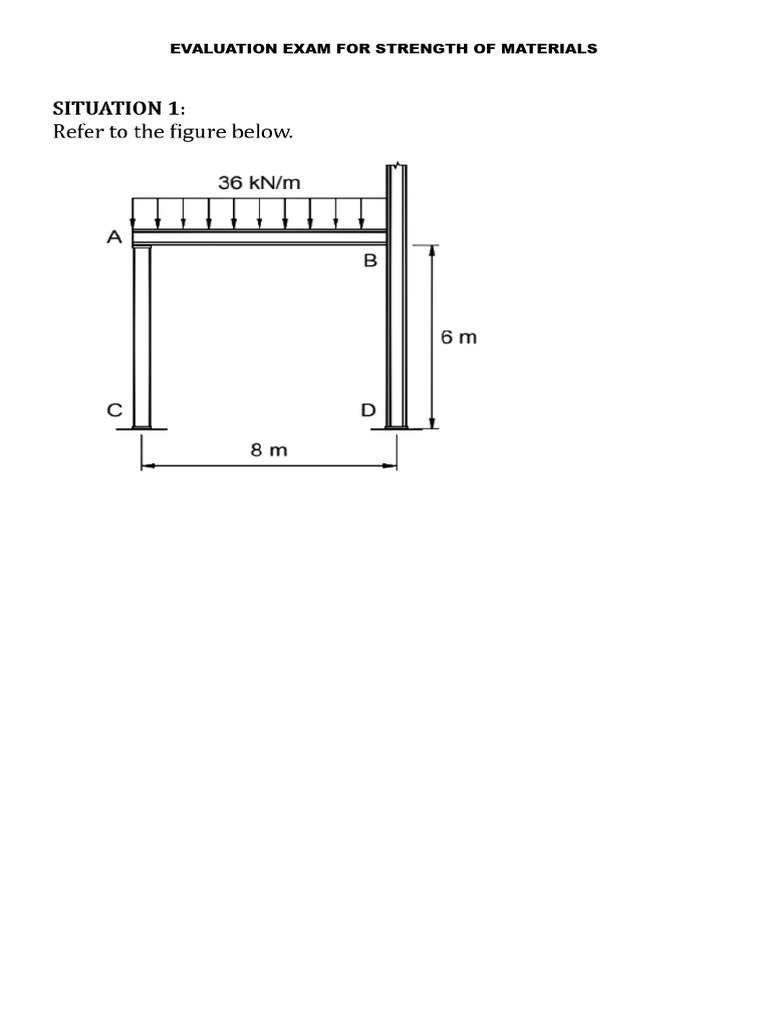 Evaluation Exam For Strength of Materials | PDF