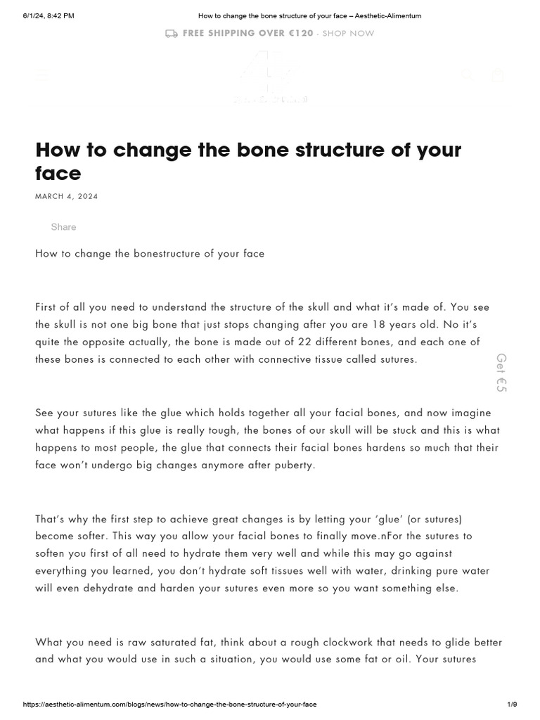 How To Change The Bone Structure of Your Face - Aesthetic-Alimentum | PDF