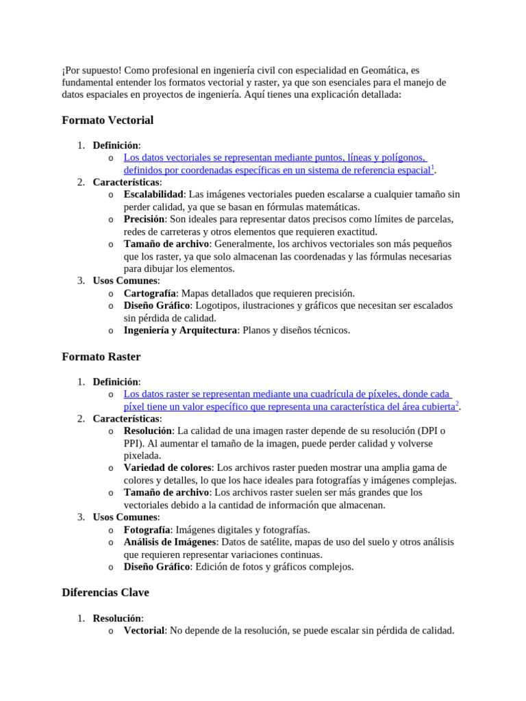 Practica 1. Formato Vectorial y Raster | PDF
