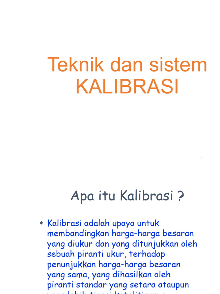 Sistem Kalibrasi | PDF