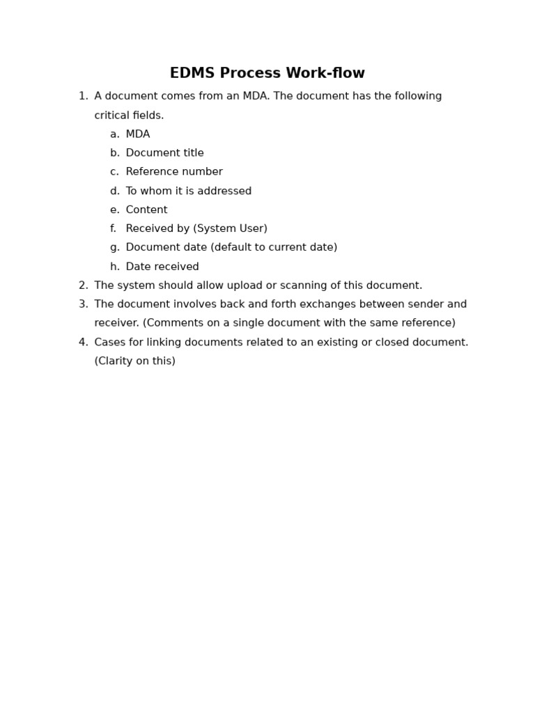 EDMS Process Flow | PDF