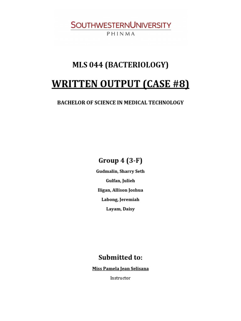 Case 8 Written Output Group 4 1 | PDF