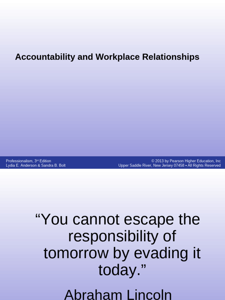 Accountability and Workplace | PDF