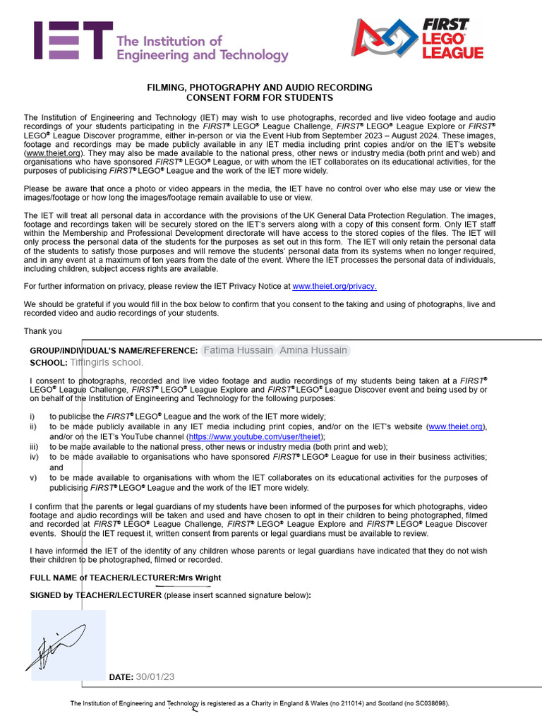 IET Filming-Photography-Audio-Consent-Form | PDF | Websites