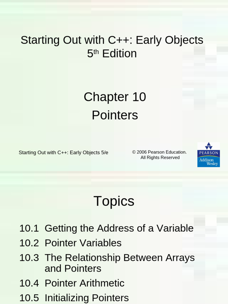 Chapter Pointers | PDF