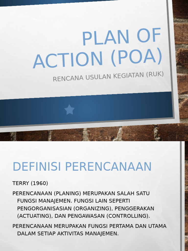 Plan of Action (Poa) | PDF