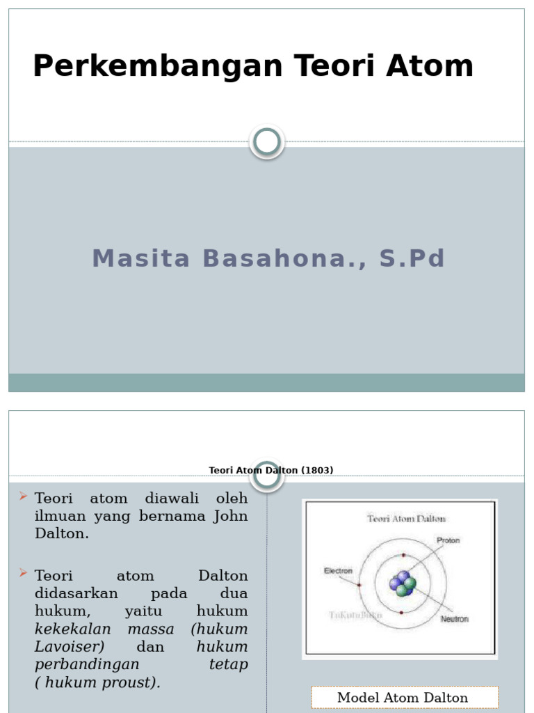 Materi Kimia Teori Atom | PDF