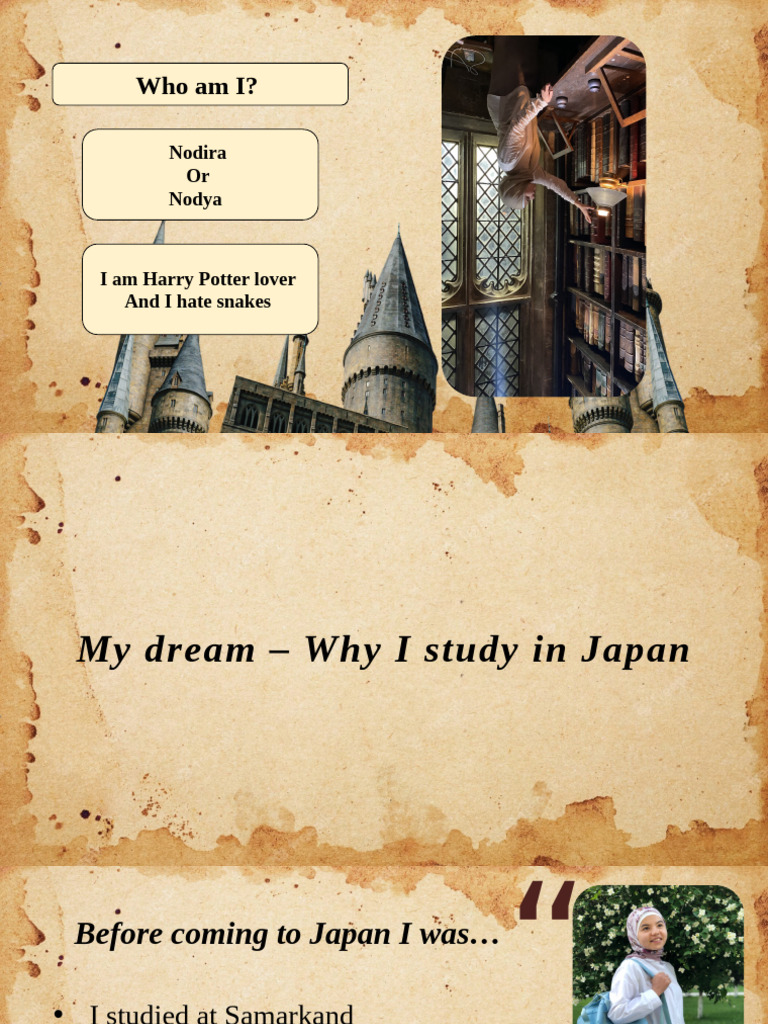 My Dream - Why I Study in Japan NST | PDF