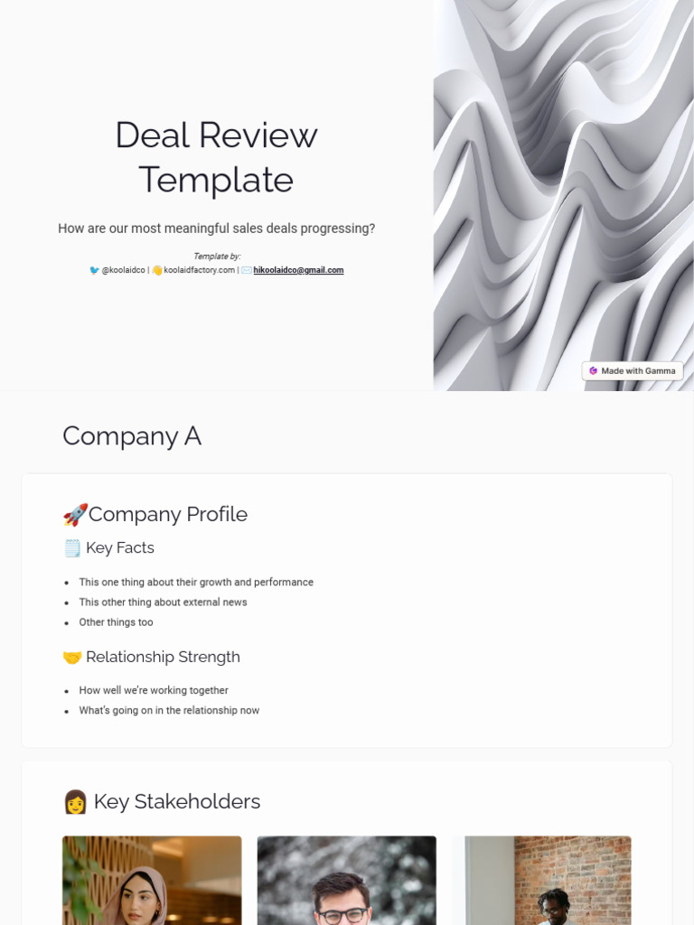 Deal Review Template | PDF