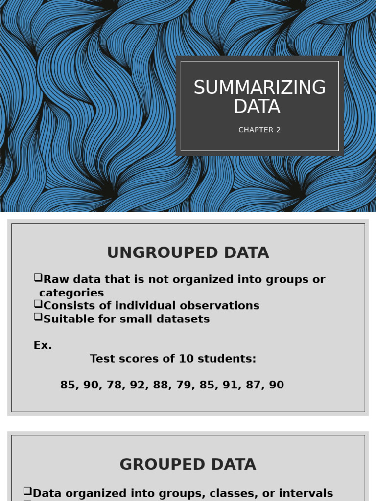Summarizing Data Pdf Data Applied Mathematics
