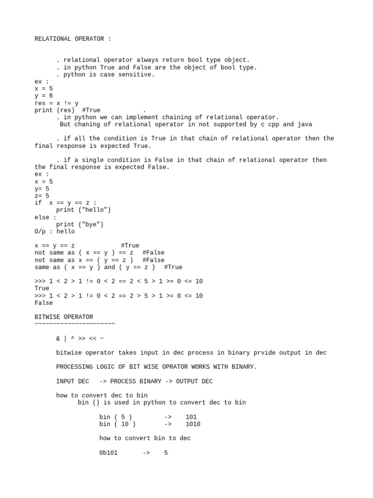 Day 8 Operator Part II | PDF