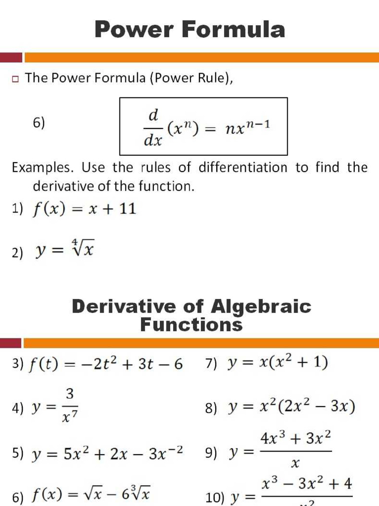 Lesson 3. Solved Prob in Derivative of Algebraic Functions | PDF