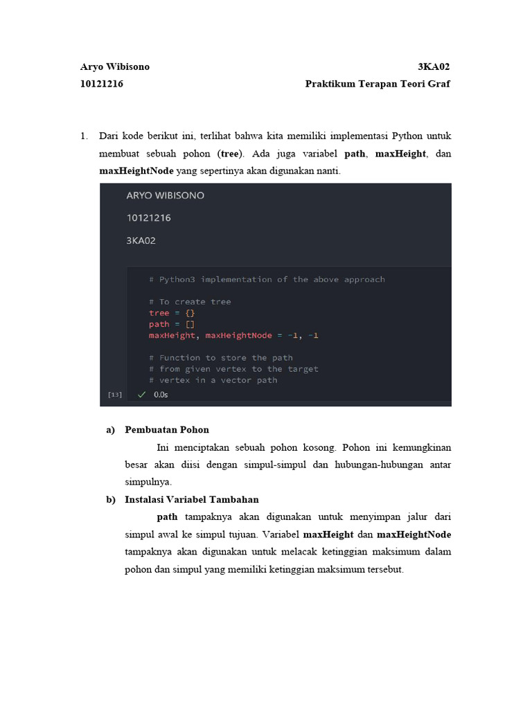 Aryo Wibisono - 3KA02 - Praktikum Terapan Teori Graf - M7 | PDF